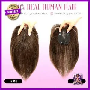 Accessories | Human Hair Topper With Bangs Swiss Lace Base Thinning ...